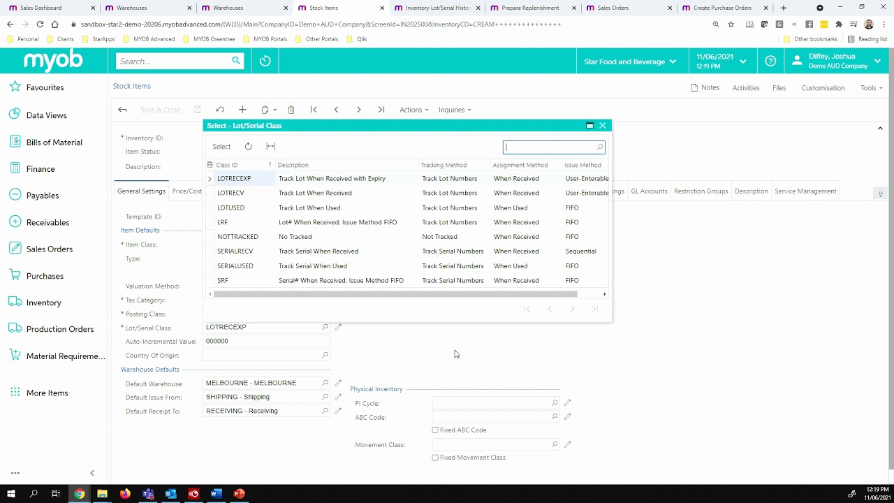 MYOB Advanced Inventory Management - YouTube