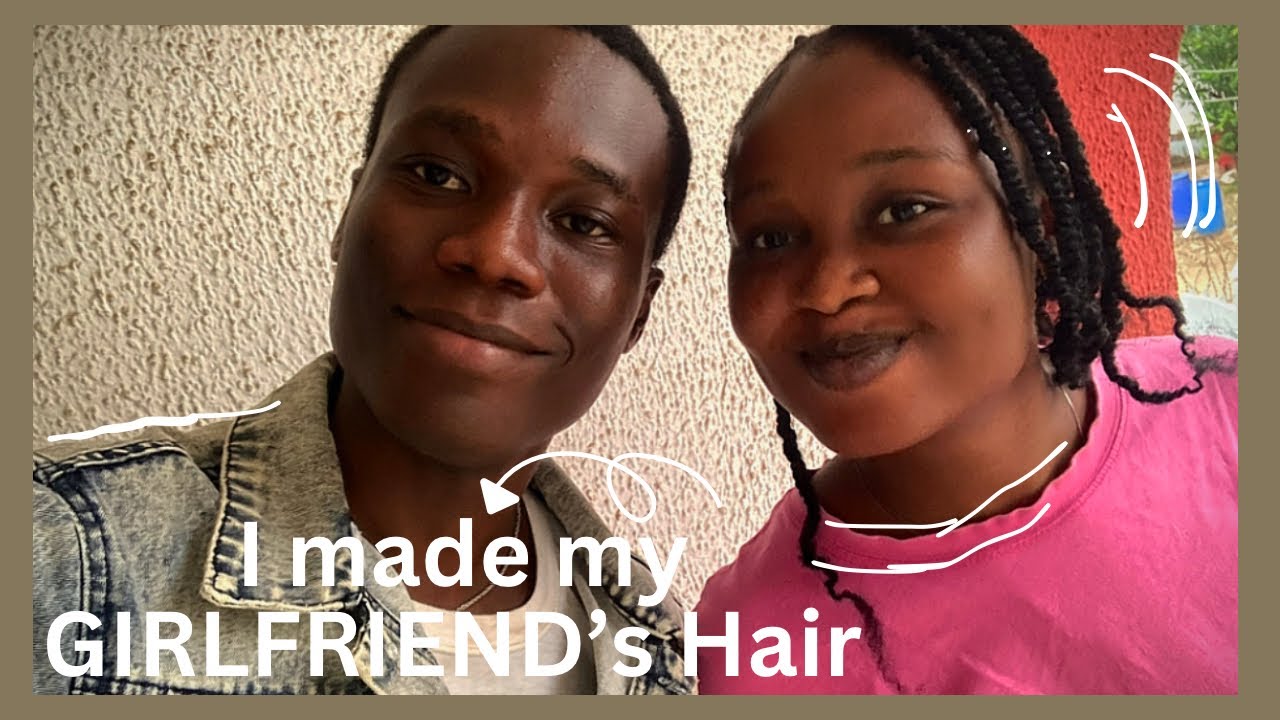 I made my GIRLFRIEND's hair (Kinky braids) |*a very chaotic vlog - YouTube