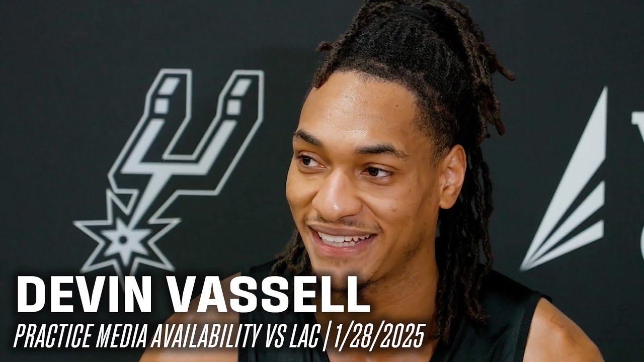 Devin Vassell Practice Media Availability | 1.28.2025 - YouTube
