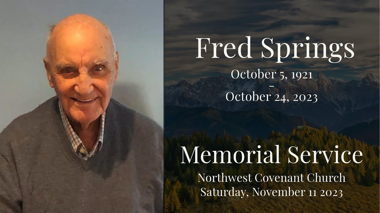 Fred Springs Memorial Service - YouTube