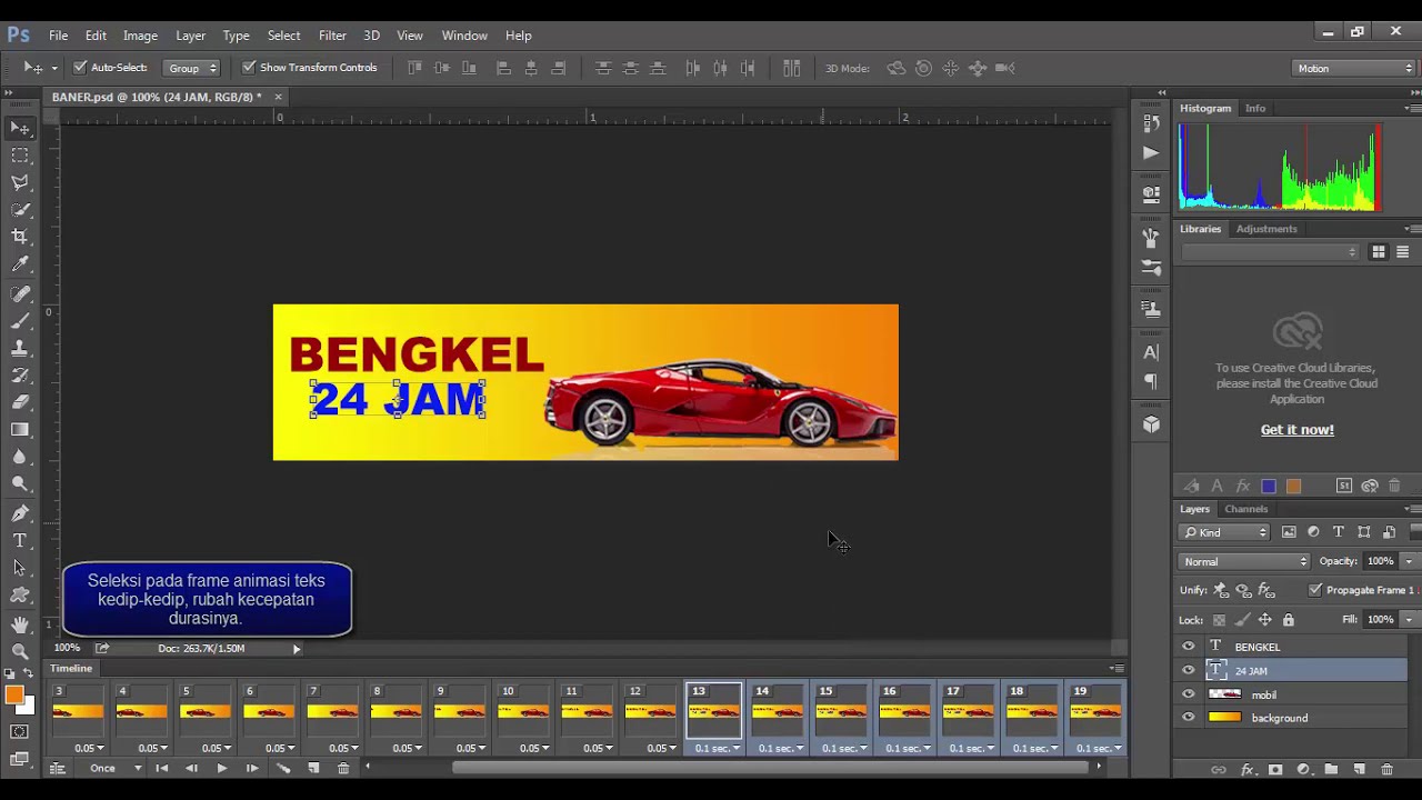 Tutorial Photoshop Cara Membuat GIF Banner - YouTube