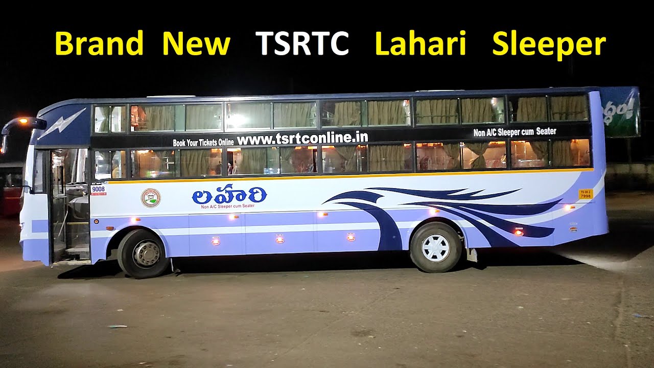Brand New TSRTC Lahari Sleeper Bus - YouTube