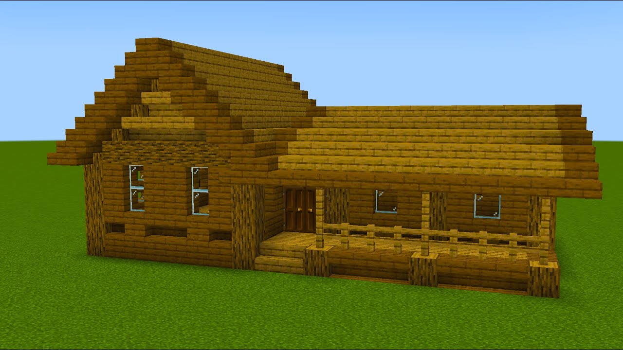 Minecraft - How to build a easy spruce house - YouTube