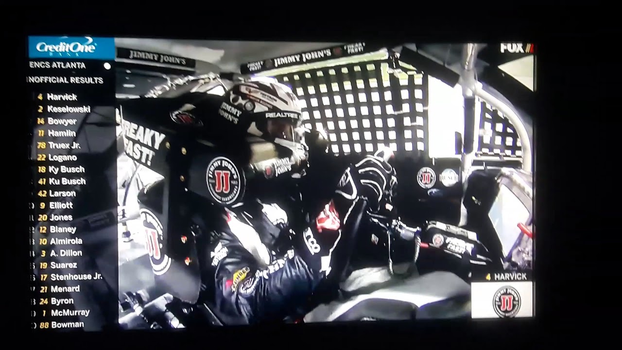 Kevin Harvick Wins at Atlanta 2018 - YouTube