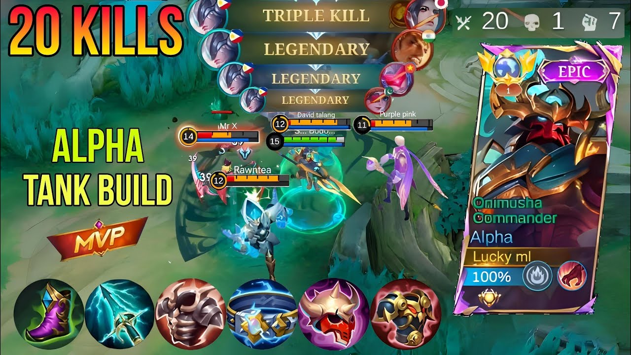 OMG 20 KILLS ! ALPHA TANK BUILD 2025 ! ALPHA TANK AND DAMAGE BUILD ...