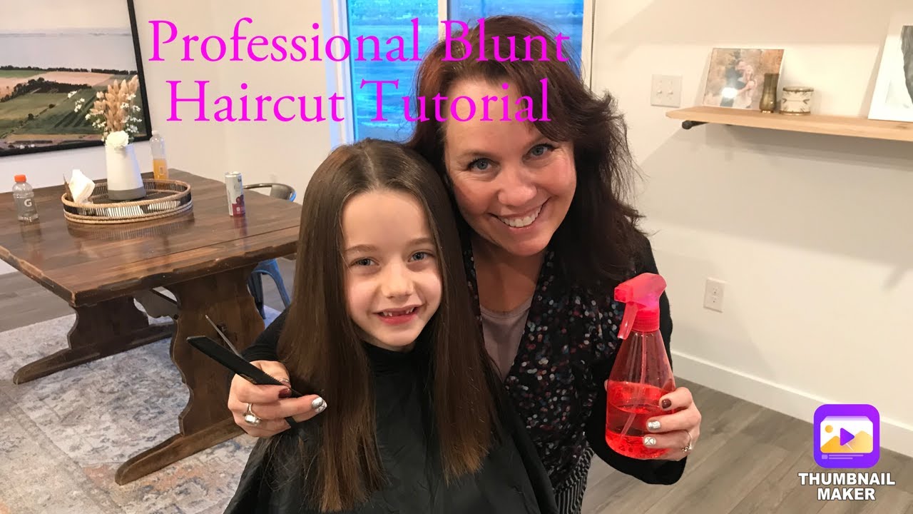 Professional Blunt Haircut Tutorial - YouTube