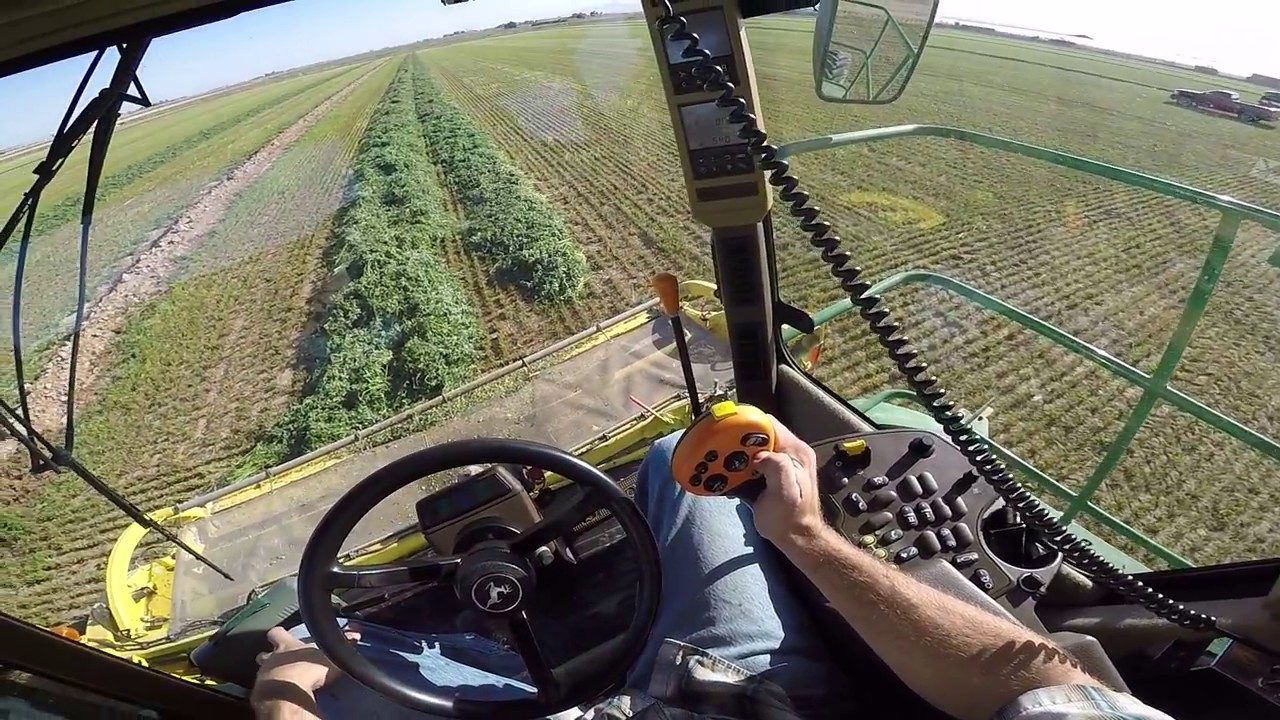 John Deere 7480 Forage Harvester, 640 Pickup, Alfalfa Green Chop, POV ...