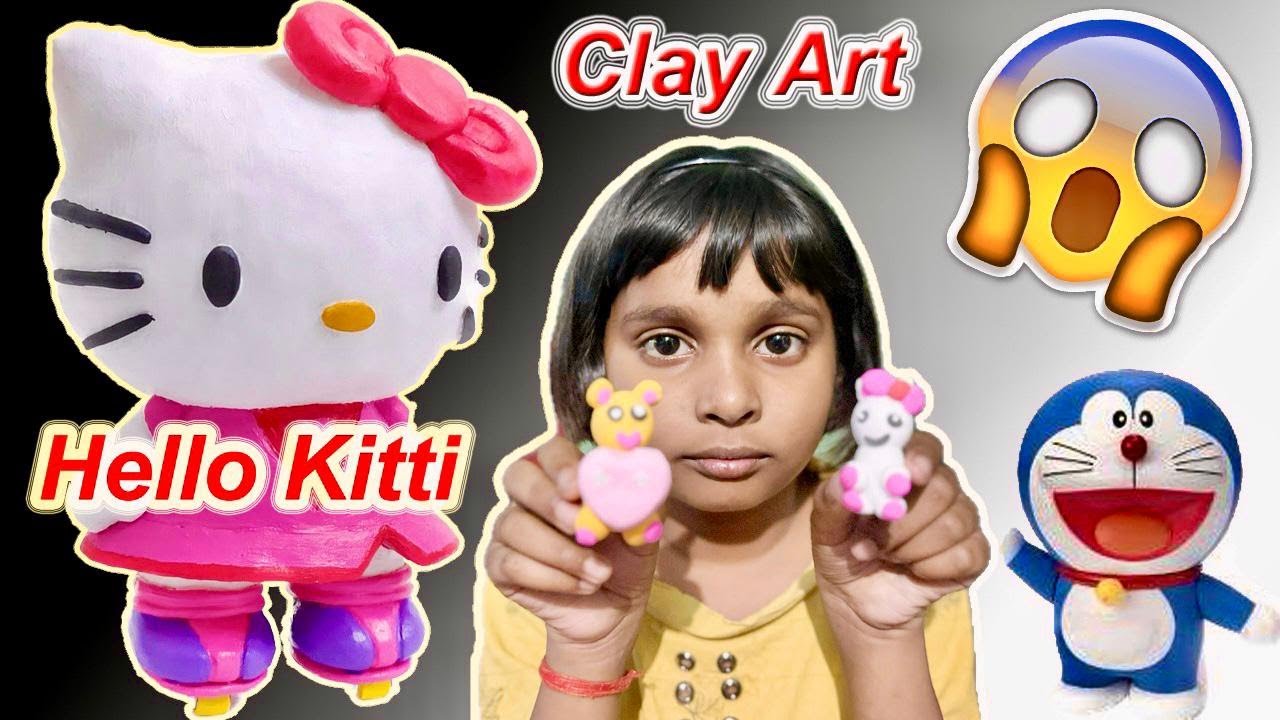 Hello Kitti made by DIV Clay |air dry clay |air dry clay hello kitty ...