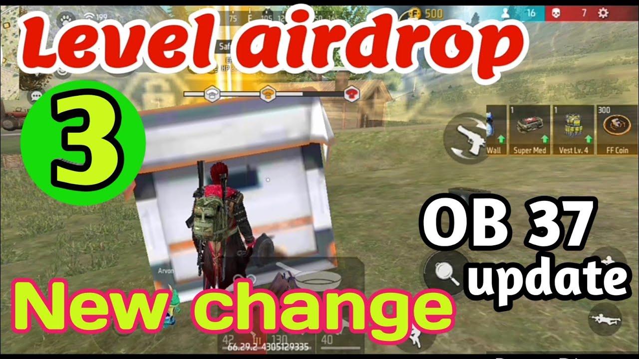 3 Level airdrop in game || airdrop upgrade 1 to 3 level in OB37 update ...