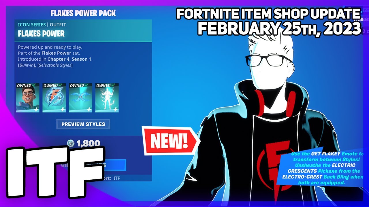 Fortnite Item Shop *NEW* FLAKES POWER SET! [February 25th, 2023 ...
