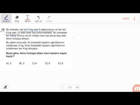 2017 YGS MATEMATİK 24. SORU VE ÇÖZÜMÜ ( KIRMIZI MAVİ TOP)