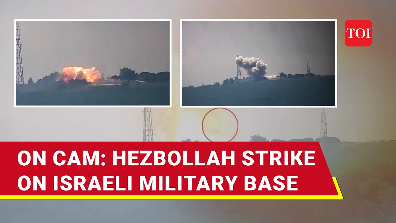 Israeli Military Base On Fire After Hezbollah Drone Causes Blast ...