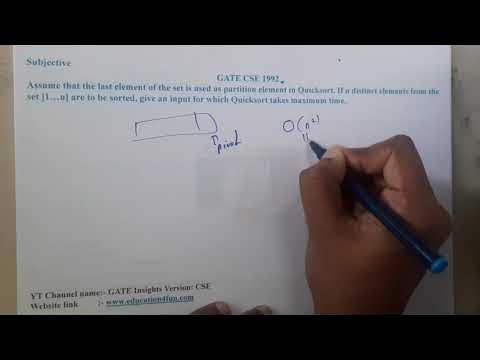 GATE CSE 1992 Q ||Algorithms || GATE Insights Version: CSE - YouTube