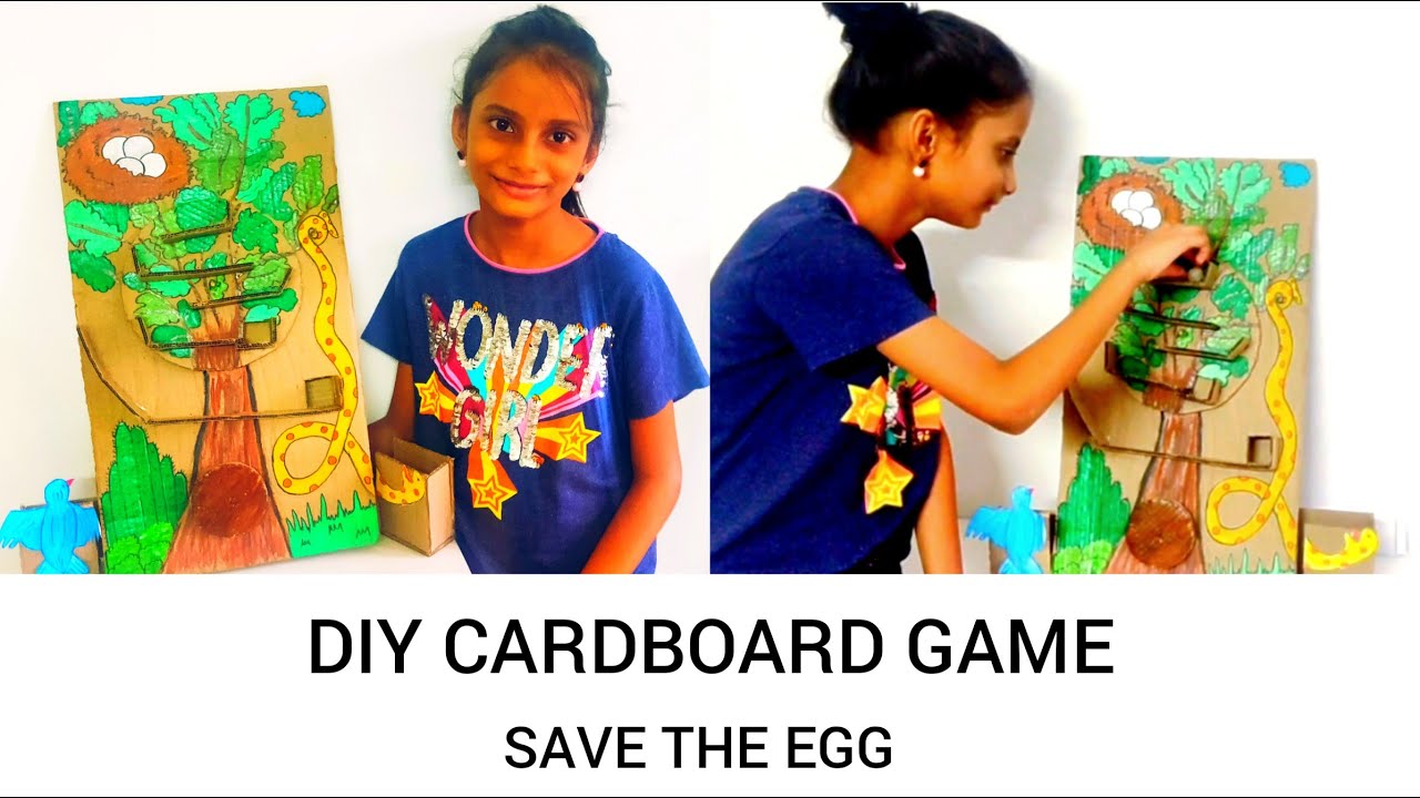 Easy DIY Cardboard Game | Games at Home | Kids Cardboard Game - YouTube