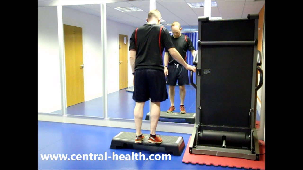 Single Leg Calf Raise Off Step - YouTube