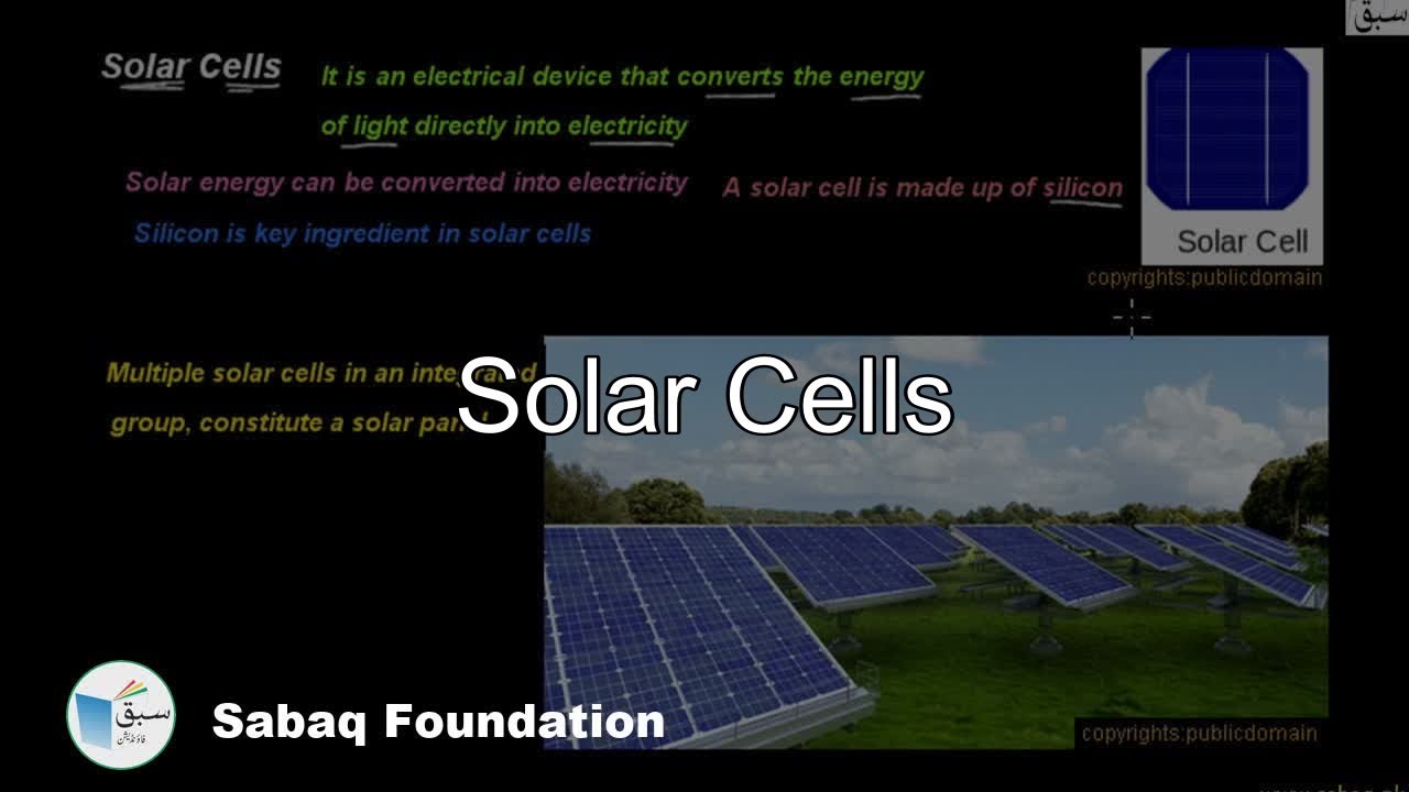 Solar Cells, General Science Lecture | Sabaq.pk - YouTube