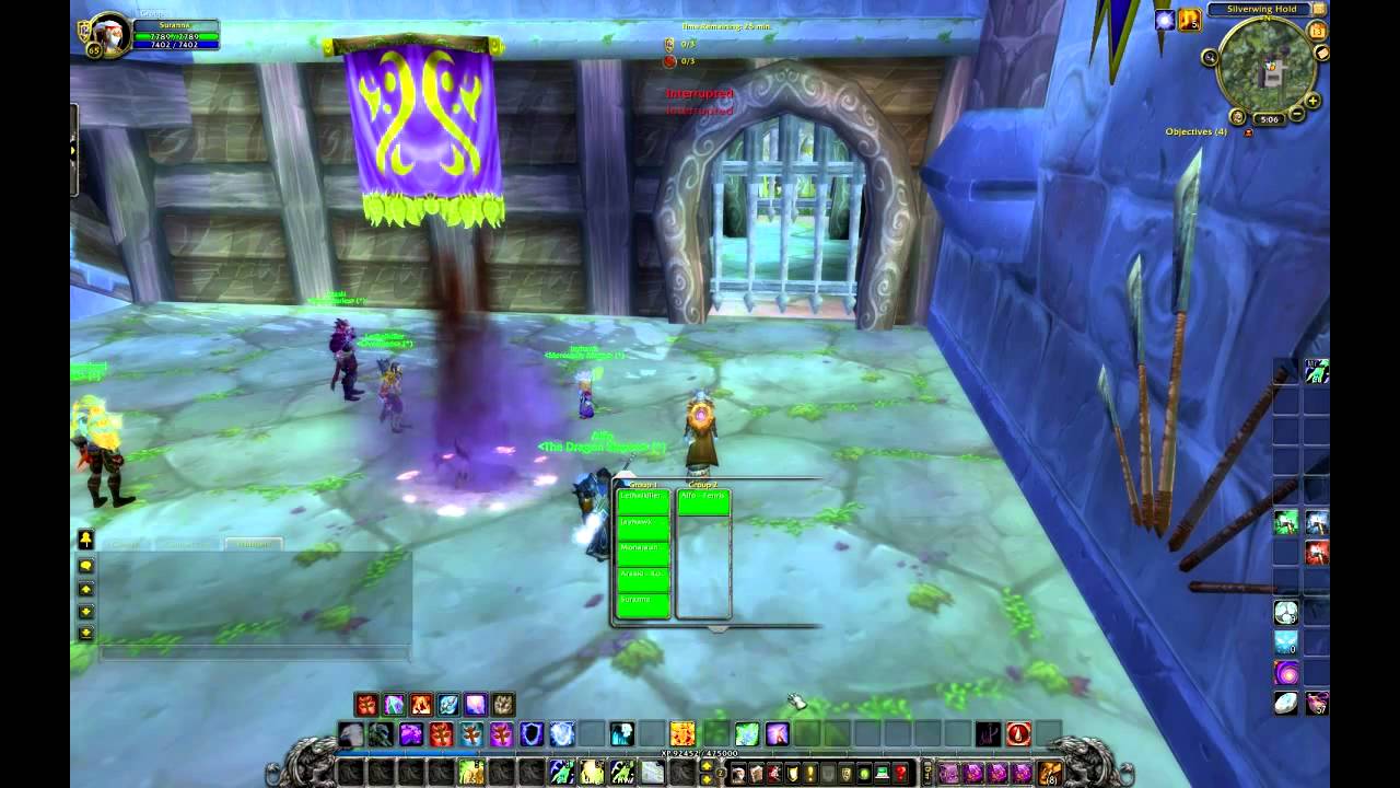 World of Warcraft Stock UI Healing (Patch 4.1) - YouTube