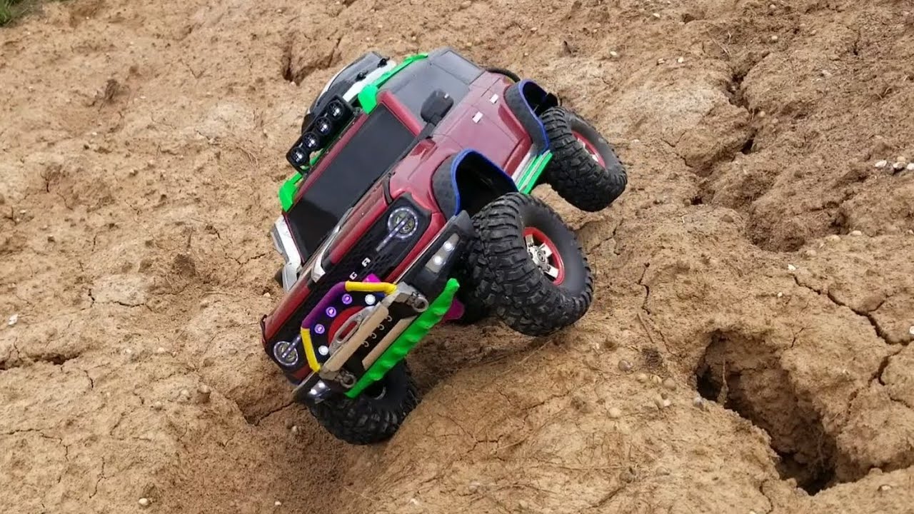 1/10 Scale, Rc Car Off-Road Traxxas Trx4 Bronco Adventure Driving on ...