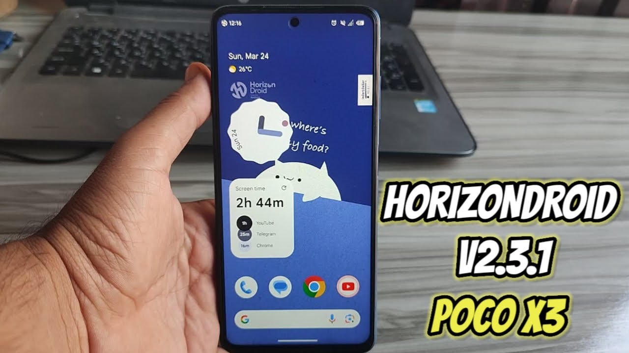 HorizonDroid 2.3.1 Android 14 Custom ROM For POCO X3 | Best Custom ROM For POCO X3 - YouTube