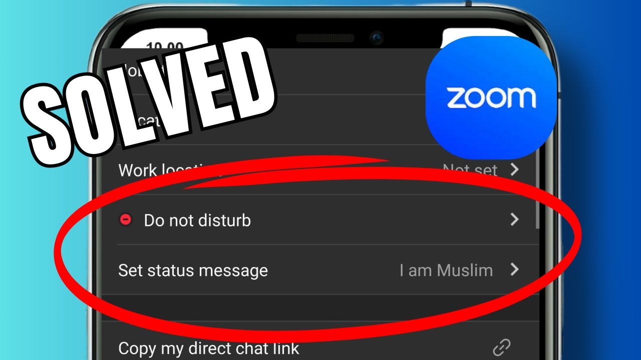 How to set a status message in Zoom - YouTube