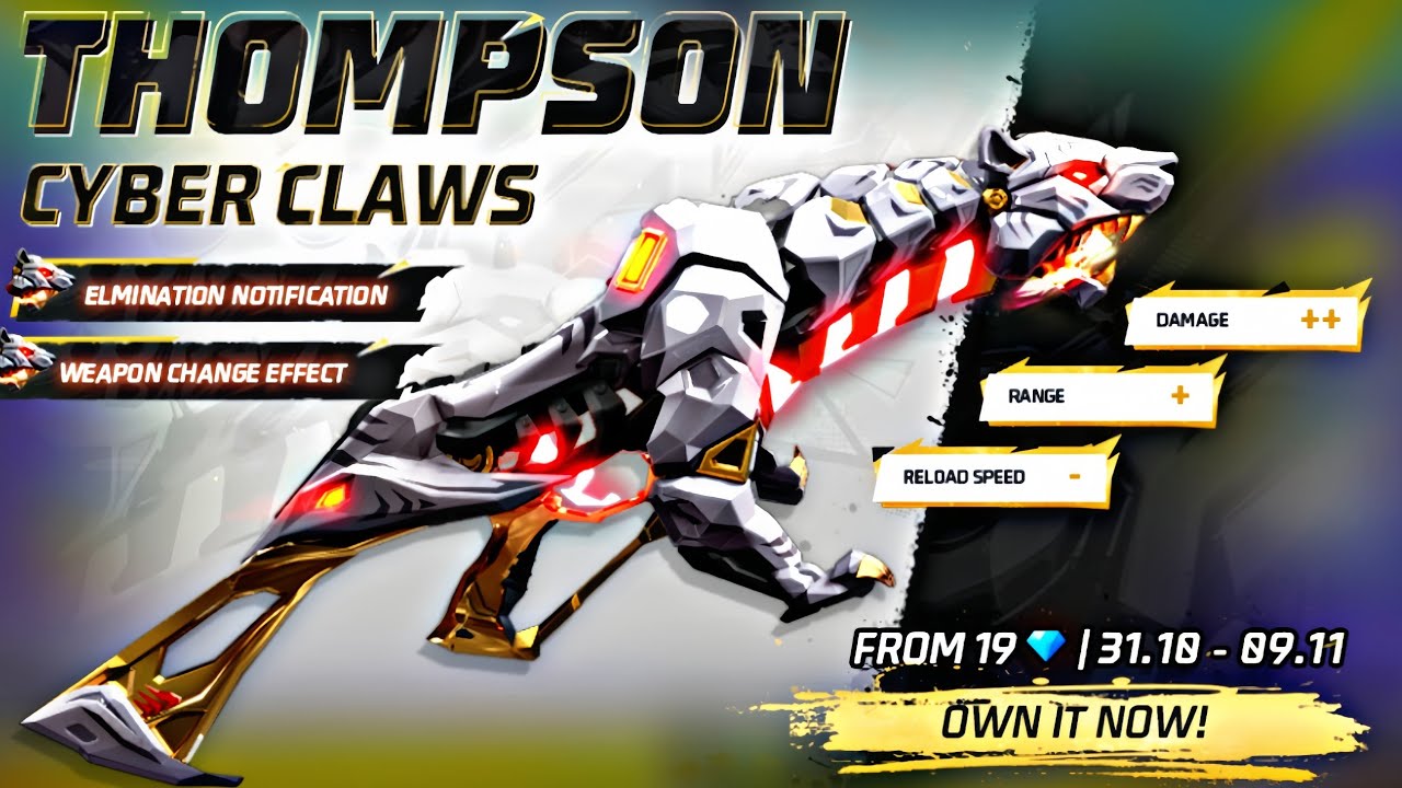 Finally Thompson Cyber Claws Return In Free Fire | New Luck Royal Event ...