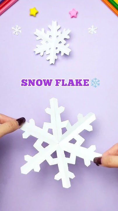 How To Make Paper Snow Flake | Christmas craft tutorial 🌈🤍 ️#shorts # ...