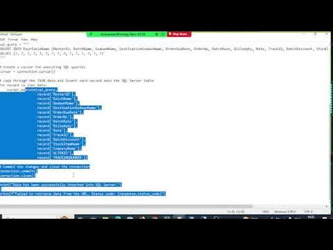 review of the pythin code to post the data - YouTube