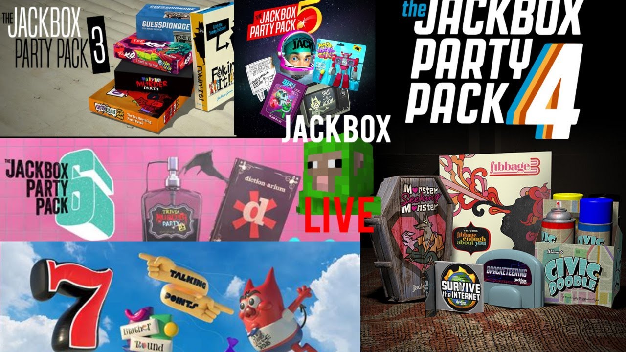 playing Jackbox 3, 4, 5, 6 and 7 live - YouTube
