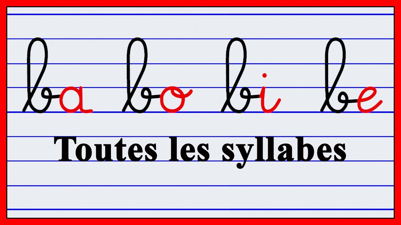 apprendre à lire et à écrire les syllabes en français - YouTube