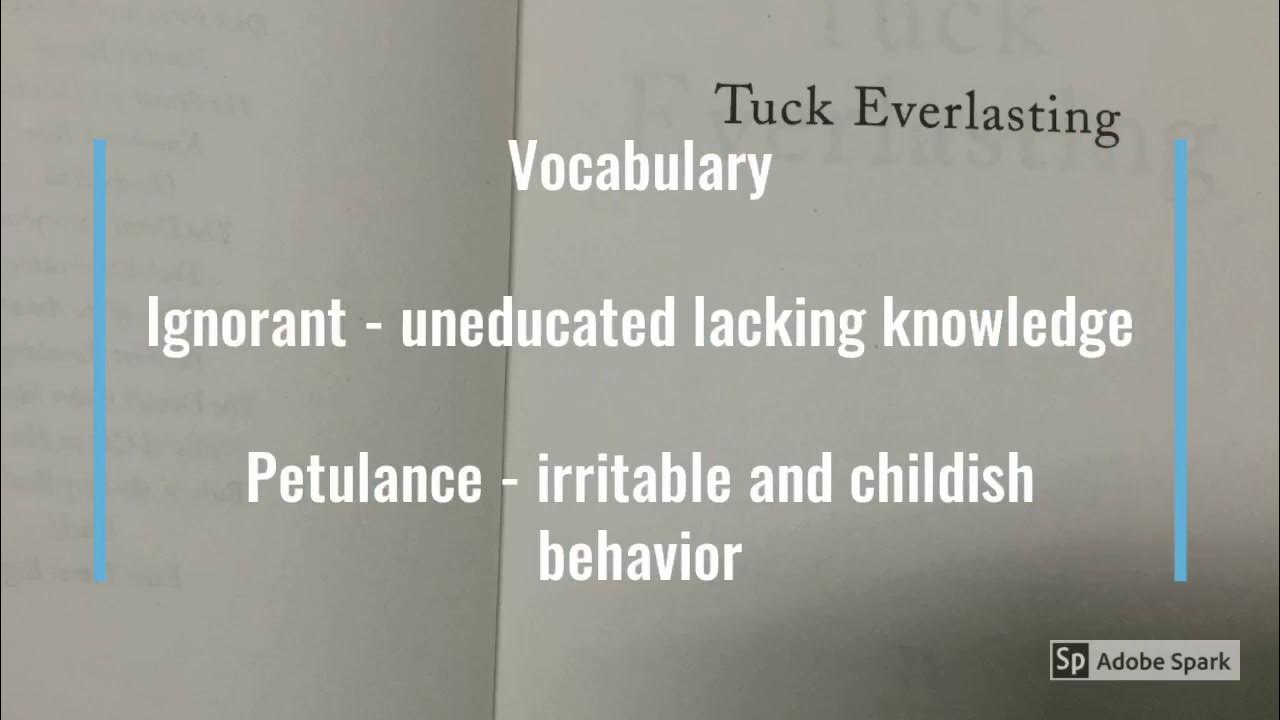 Tuck Everlasting chapter 19 - YouTube