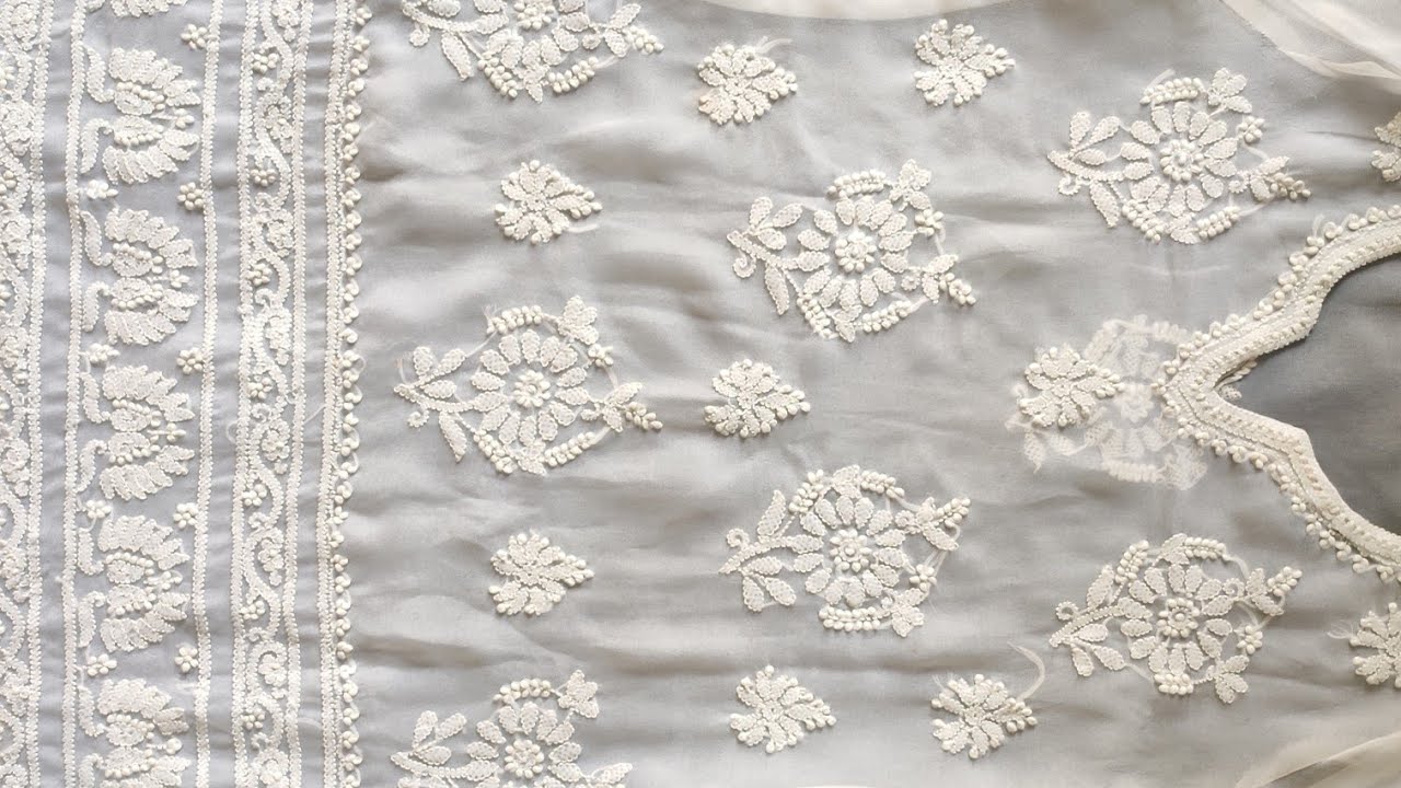 Chikankari Embroidery Stitch Tutorial For Kurti, Dress, Shirt By Shab ...