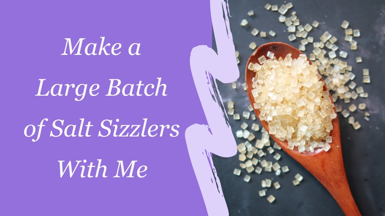 How to make a large batch of salt sizzlers / simmering granules - YouTube
