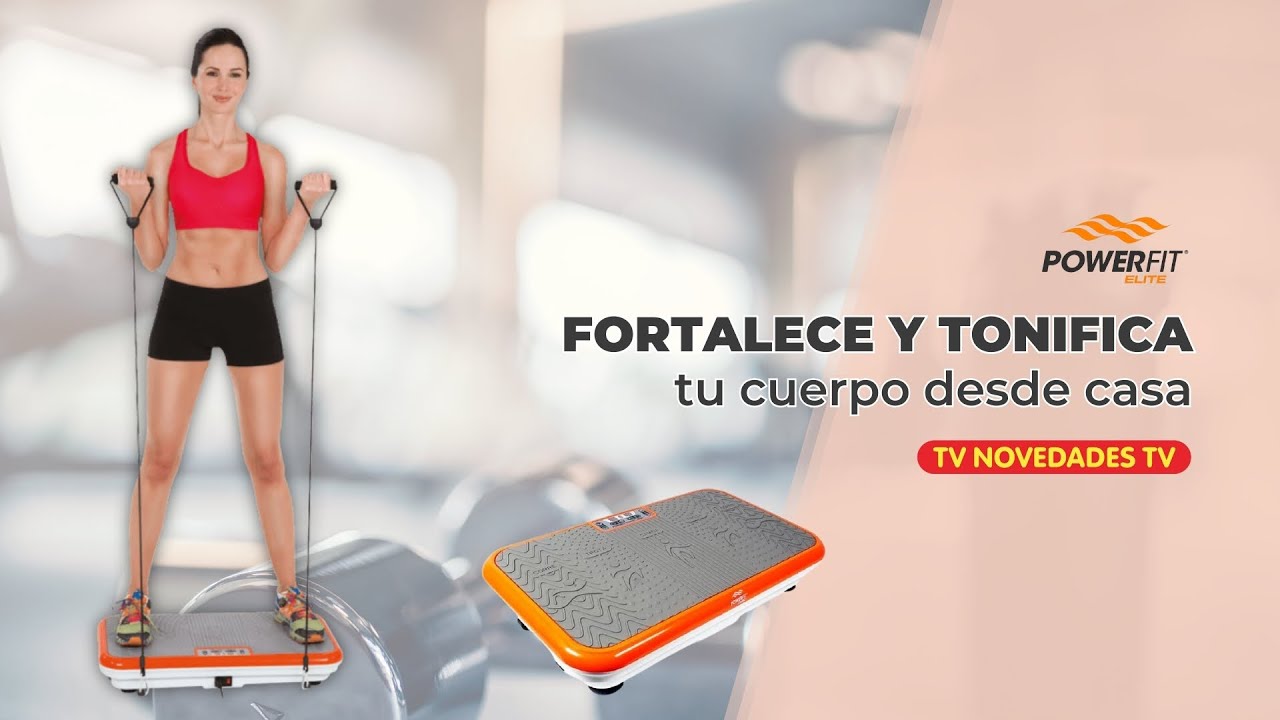 Plataforma vibratoria con bandas de resistencia para tonificar - Power Fit Elite - YouTube