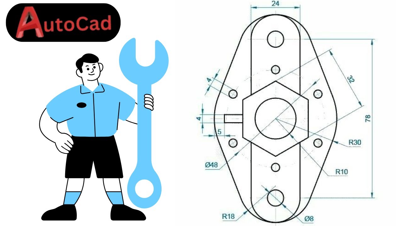 ⚙️ Mechanical AutoCAD 2D Drawing - YouTube