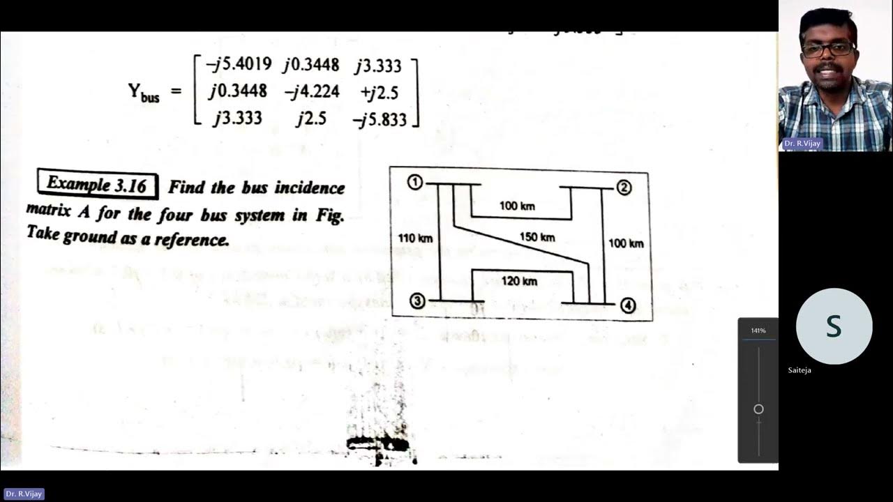 Solved Problem in Bus Incidence Matrix#powersystemanalysis - YouTube
