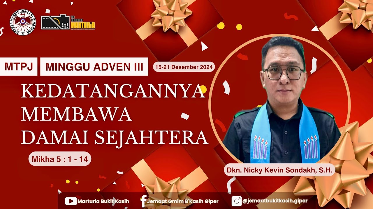 MTPJ (15 - 21 DESEMBER 2024) Bacaan Alkitab MIKHA 5 : 1 - 14 - YouTube