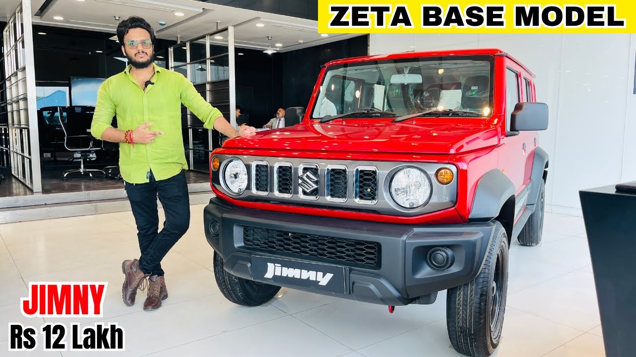 New Maruti Suzuki Jimny😍Zeta Base Model : Es 12.74L-Red Colour😱Detailed ...