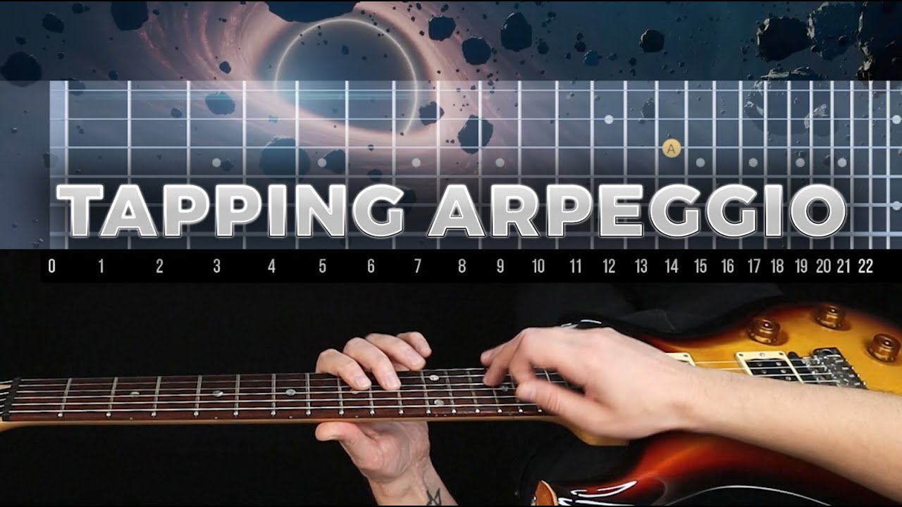Futuristic tapping maj7 arpeggio gutiar tutorial - YouTube
