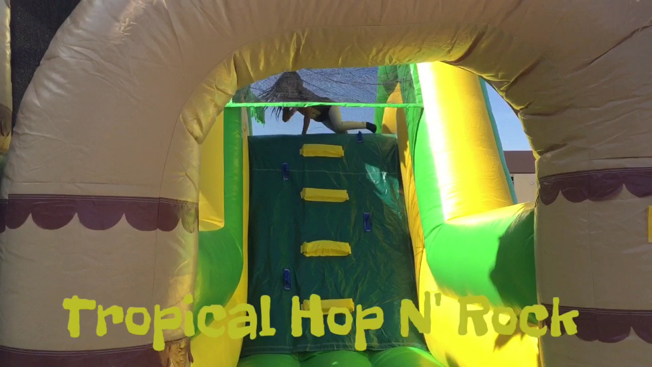 JumpOrange Hop & Rock Tropical Obstacle Course - YouTube