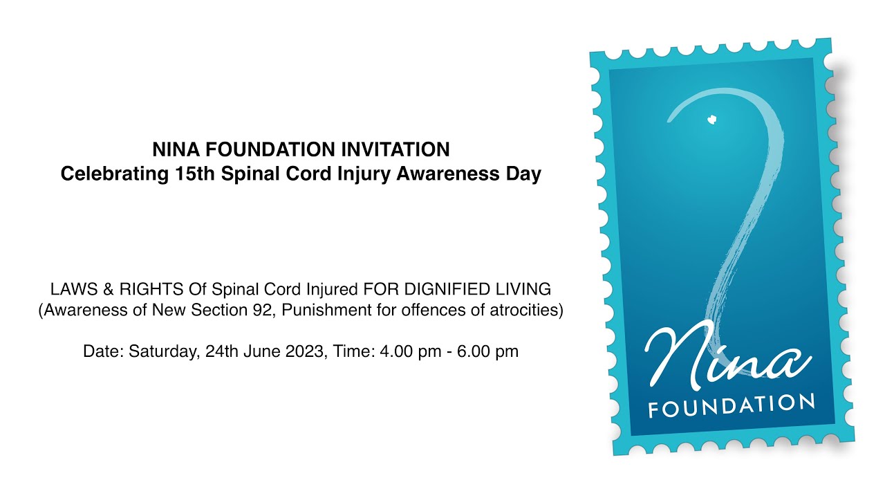 Nina Foundation’s 15th Spinal Cord Injury Day Legal Rights Awareness ...