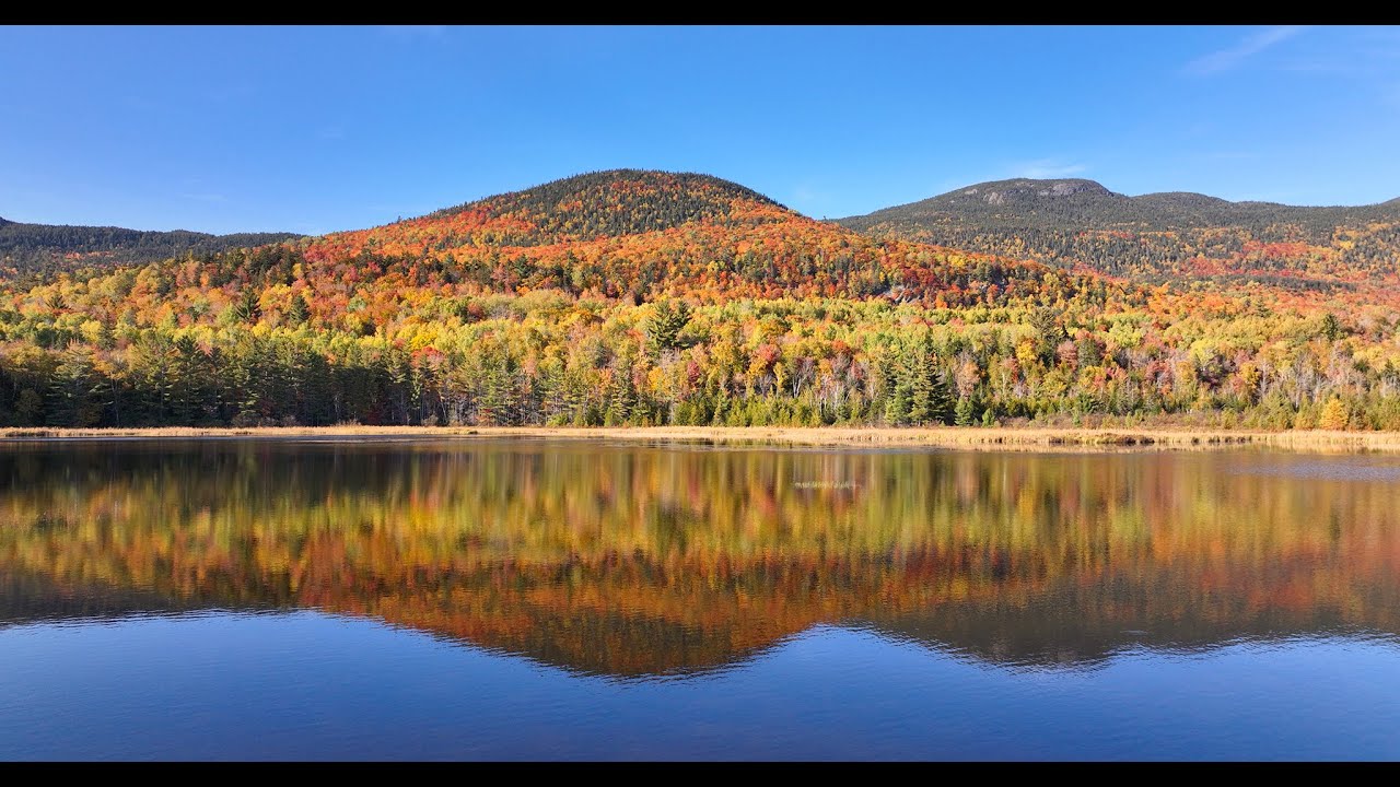 🍁 Fall foliage flight 🚁 across the south face of Bigelow Mountain ⛰🌲🍁 ...