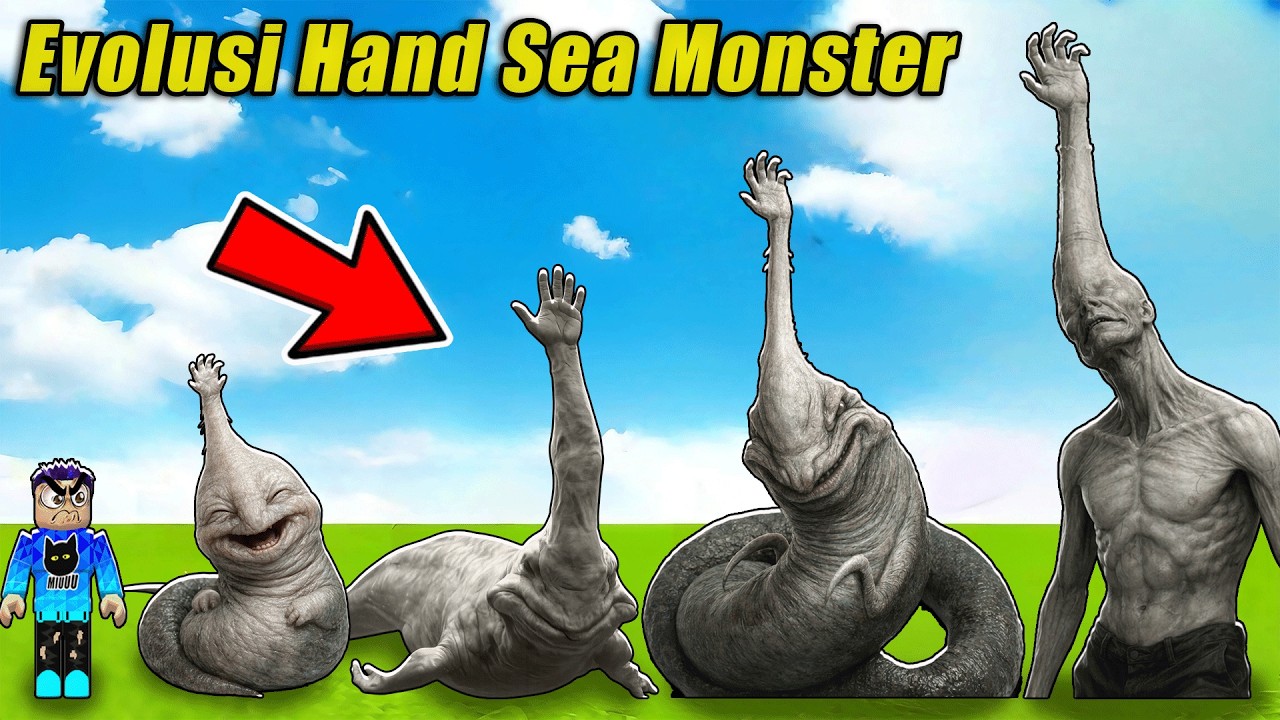 Miuuu punya Museum Evolusi Hand Sea Monster dan Evolusi Pocoyo - YouTube