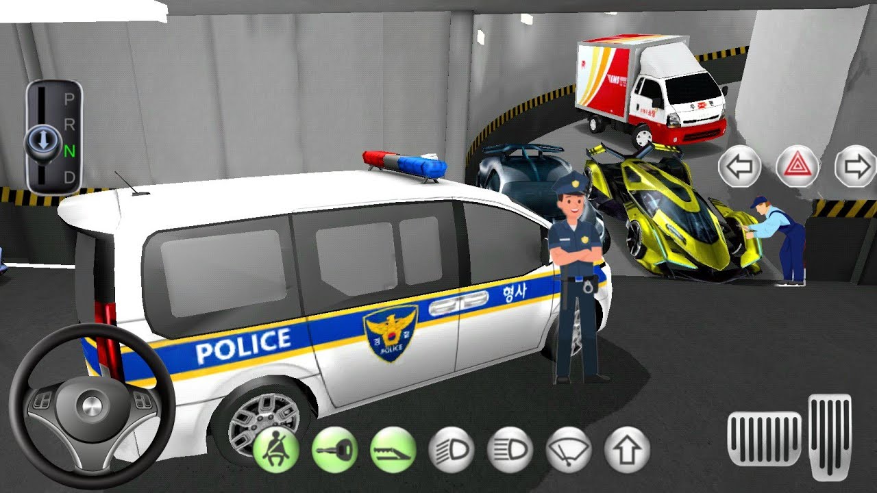 Police Van Stuck For Parking In Building garage | 3D Driving Class ...