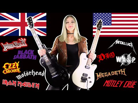 USA METAL VS BRITISH METAL  (OLD SCHOOL METAL) | Riff Battle - Anna Cara
