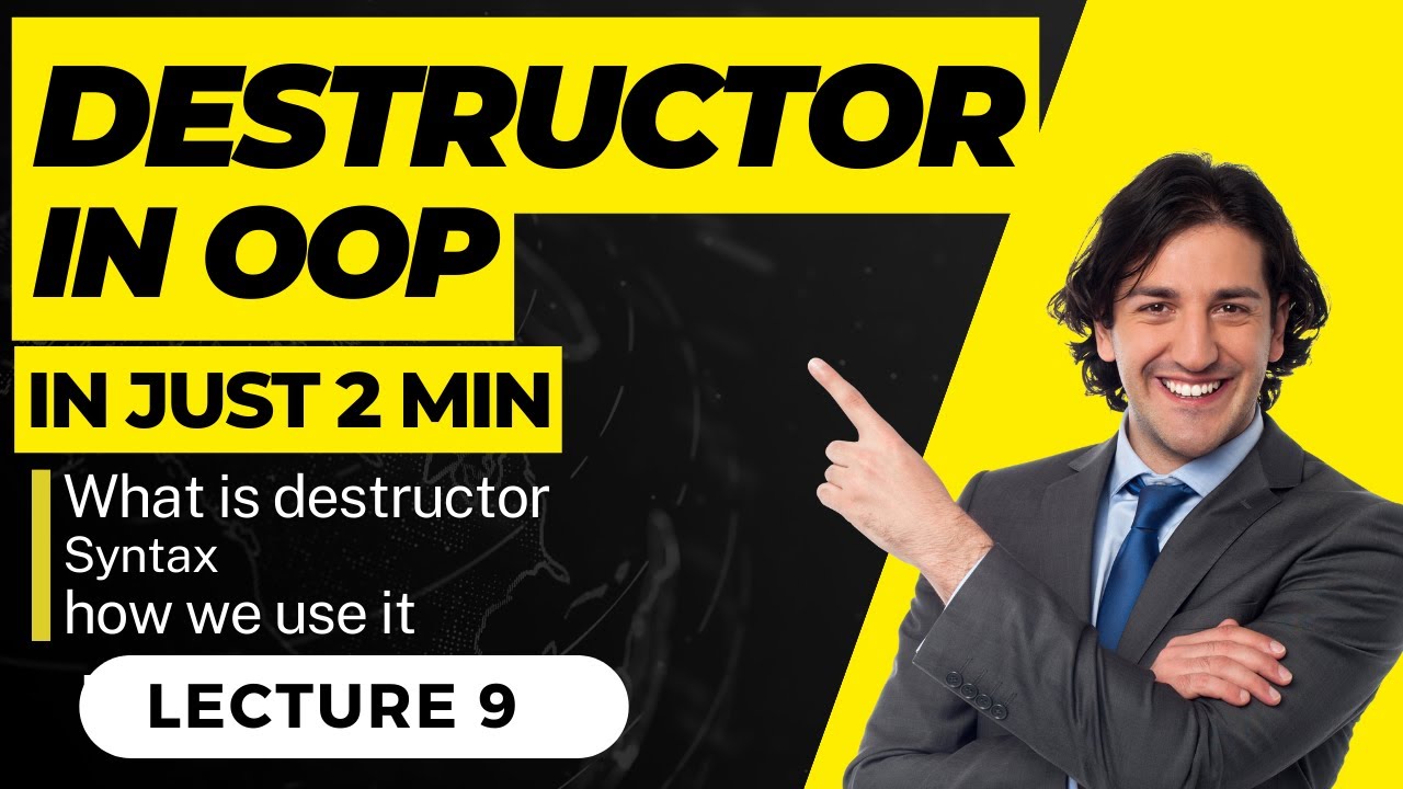 Destructor In Object Oriented Programming In C In Just 2 Min In Hindi
