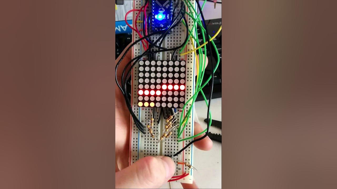 8x8 LED Matrix Arduino Game - Tower of Power Demo - YouTube