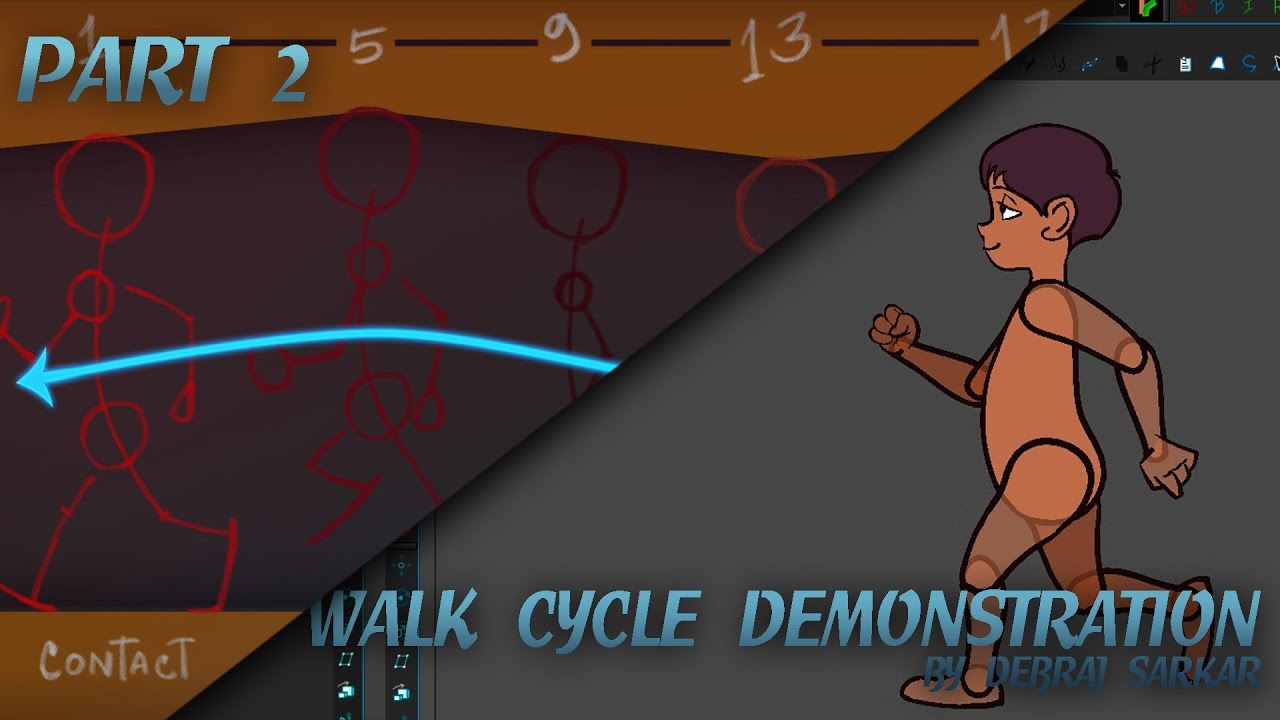 Walk Cycle Part 2 (Motion Key Frame Animation) - YouTube