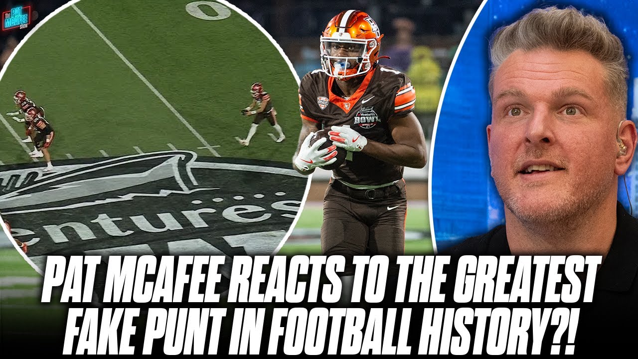 Pat McAfee Reacts To The Greatest Fake Punt In The History of Football ...