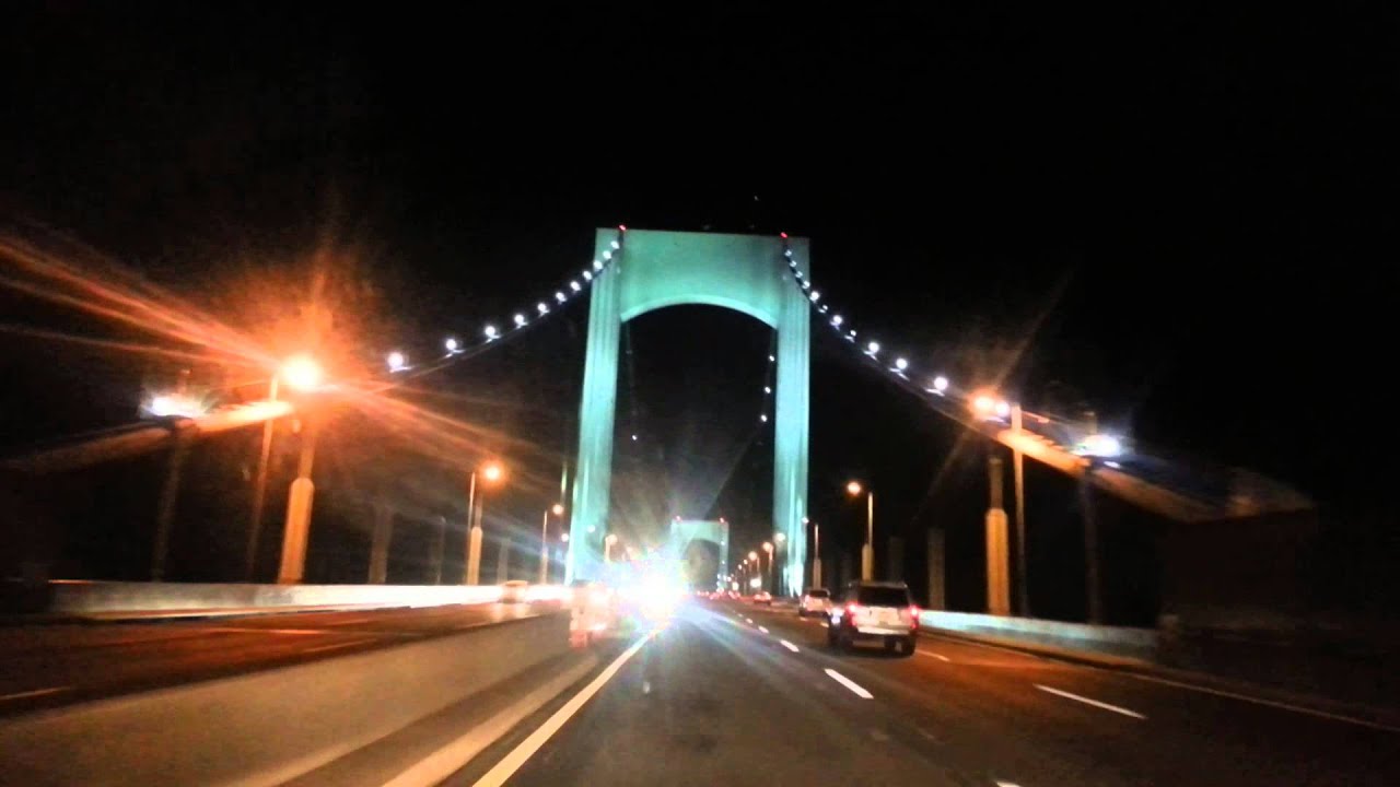 Throgs Neck Bridge At Night