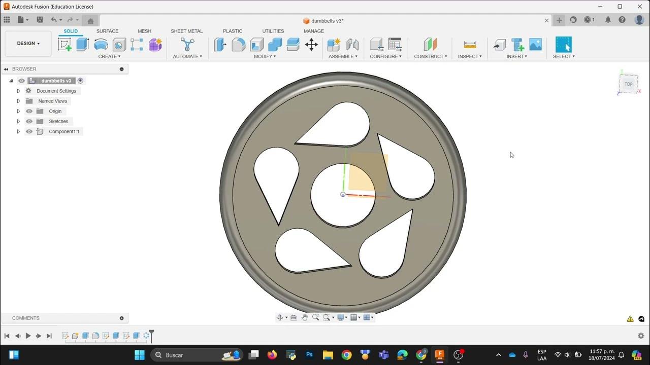How to make a Dumbbells part #3 Autodesk Fusion 360 - YouTube